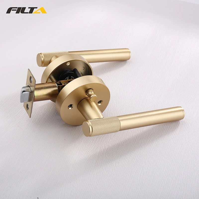 Filta Matte Black Zinc Alloy Entry Door Handles With Lock Hardware